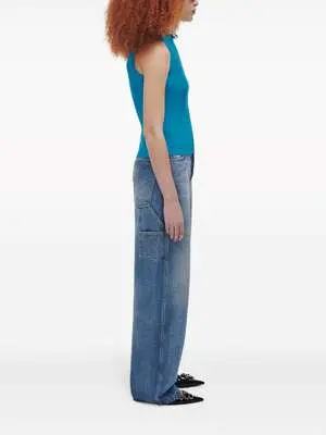 Marc Jacobs Fine-ribbed Merino-wool Tank Top - Blue