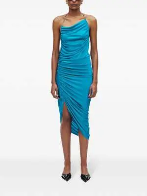 Marc Jacobs Draped Midi Dress - Blue
