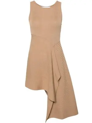 Viktor & Rolf Volant Asymmetric Peplum Top - Neutrals