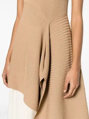 Viktor & Rolf Volant Asymmetric Peplum Top - Neutrals