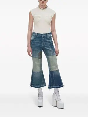 Marc Jacobs Patchwork Cropped Flare Jeans