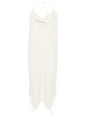 Viktor & Rolf Upside-down Crepe Slip Dress - Neutrals