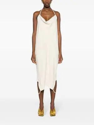 Viktor & Rolf Upside-down Crepe Slip Dress - Neutrals