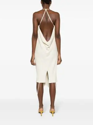 Viktor & Rolf Upside-down Crepe Slip Dress - Neutrals
