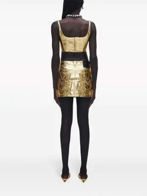 Marc Jacobs Metallic Leather Corset Top