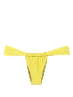 AMIR SLAMA Amir Slama Gathered Low-Waisted Bikini Bottom Yellow