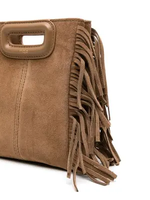 Maje Small Fringed Suede Bag