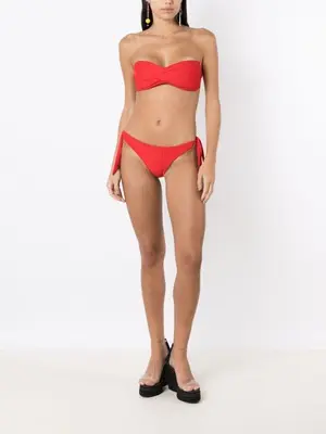 AMIR SLAMA Twist-detail Strapless Bikini