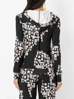 AMIR SLAMA Text-print Zip-up Hoodie