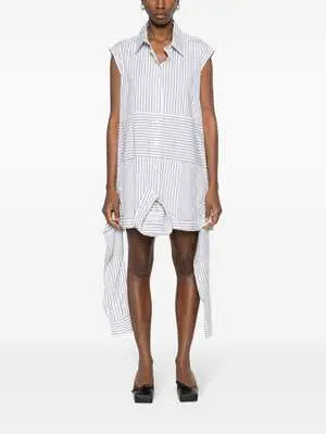 Viktor & Rolf Upside Down Striped Shirtdress - White
