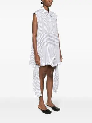 Viktor & Rolf Upside Down Striped Shirtdress - White