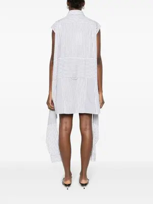 Viktor & Rolf Upside Down Striped Shirtdress - White