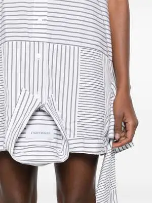 Viktor & Rolf Upside Down Striped Shirtdress - White