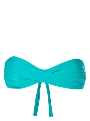 AMIR SLAMA Twist-detail Bikini Top - Blue