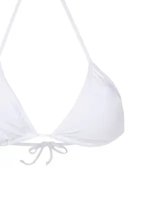AMIR SLAMA Floral-print Triangle Bikini - White