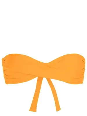 AMIR SLAMA Twist-detail Bikini Top - Orange
