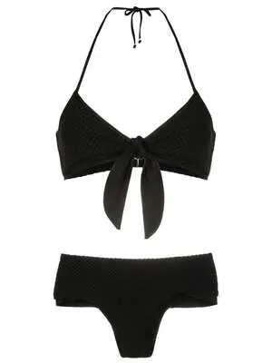 AMIR SLAMA Bow-embellished Bikini - Black