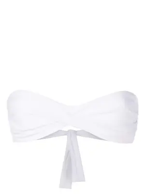AMIR SLAMA Twist-detail Bikini Top - White