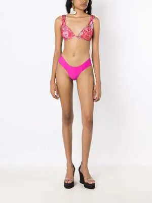 AMIR SLAMA Gathered Low-waisted Bikini Bottom - Pink