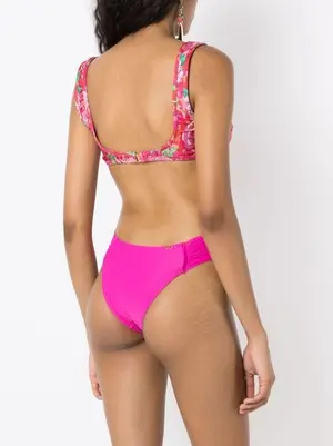 AMIR SLAMA Gathered Low-waisted Bikini Bottom - Pink