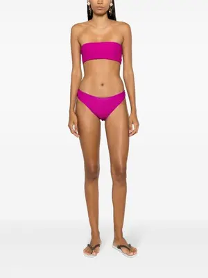 AMIR SLAMA Textured Bandeau Bikini Set