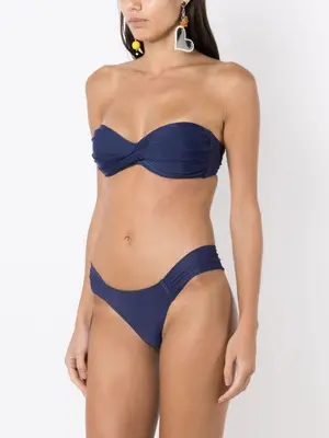 AMIR SLAMA Gathered Bikini Bottom - Blue