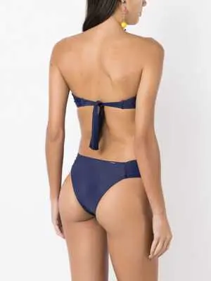 AMIR SLAMA Gathered Bikini Bottom - Blue