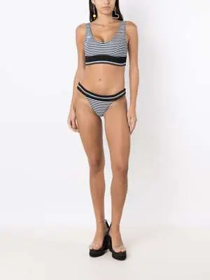 AMIR SLAMA Striped Scoop-neck Bikini