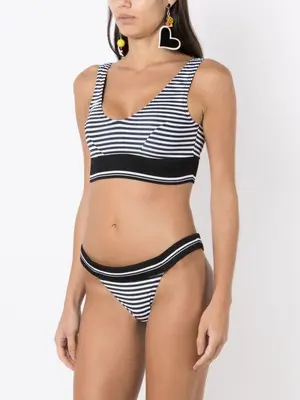 AMIR SLAMA Striped Scoop-neck Bikini