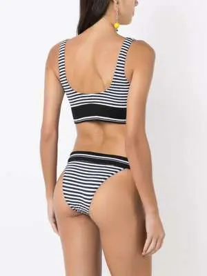 AMIR SLAMA Striped Scoop-neck Bikini