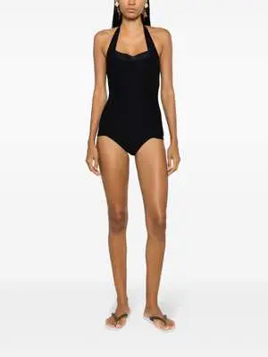 AMIR SLAMA Textured Halterneck Swimsuit
