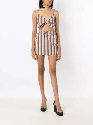 AMIR SLAMA Striped Miniskirt