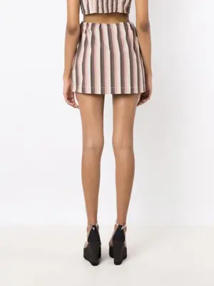 AMIR SLAMA Striped Miniskirt