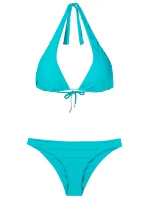 AMIR SLAMA Halterneck Triangle Bikini - Blue