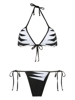 AMIR SLAMA Cut-out Triangle Bikini - Black