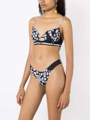 AMIR SLAMA Text-print Bikini