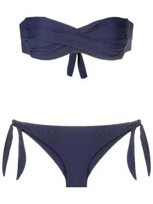 AMIR SLAMA Twisted Bandeau Bikini - Blue