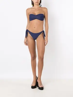 AMIR SLAMA Twisted Bandeau Bikini - Blue