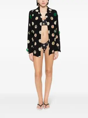 AMIR SLAMA Graphic-print Silk Blouse