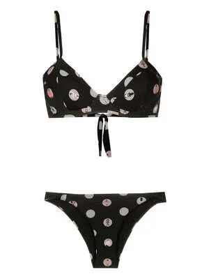 AMIR SLAMA Graphic-print Underwire Bikini