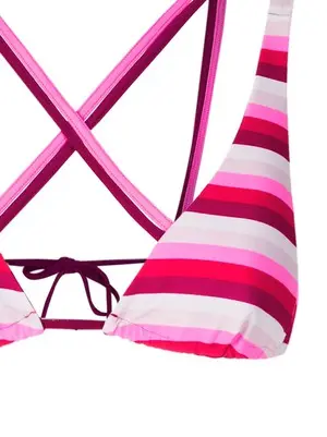 AMIR SLAMA Stripe-print Bikini Set