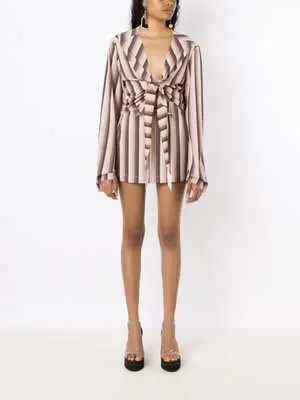 AMIR SLAMA Striped Crop Top