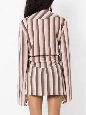 AMIR SLAMA Striped Crop Top