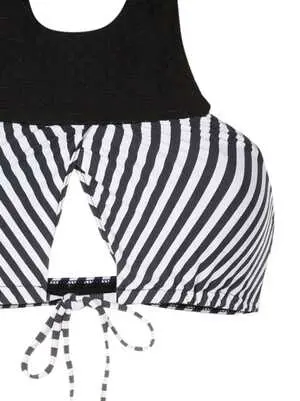 AMIR SLAMA Striped Halterneck Bikini