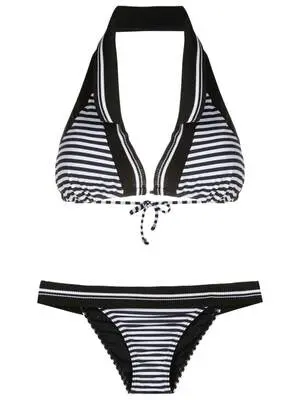 AMIR SLAMA Striped Halterneck Bikini