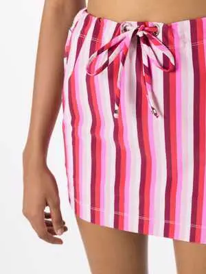 AMIR SLAMA Striped Mini Skirt