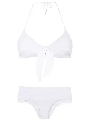 AMIR SLAMA Bow-embellished Bikini Set - White