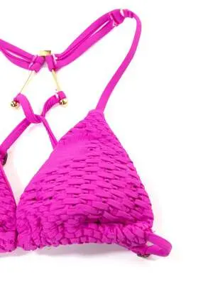 AMIR SLAMA Woven-design Triangle Bikini