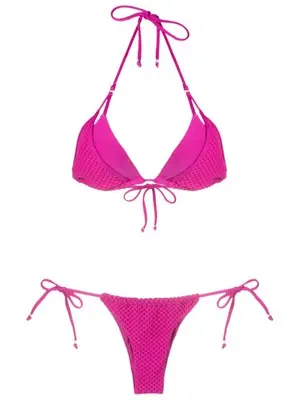 AMIR SLAMA Halterneck Triangle Bikini - Pink