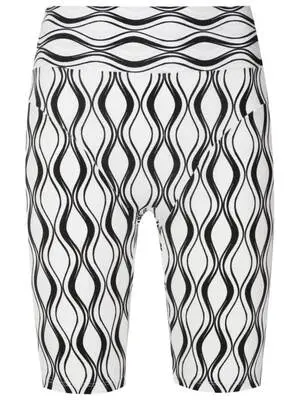 AMIR SLAMA GYM Graphic-print Cut-out Shorts - White